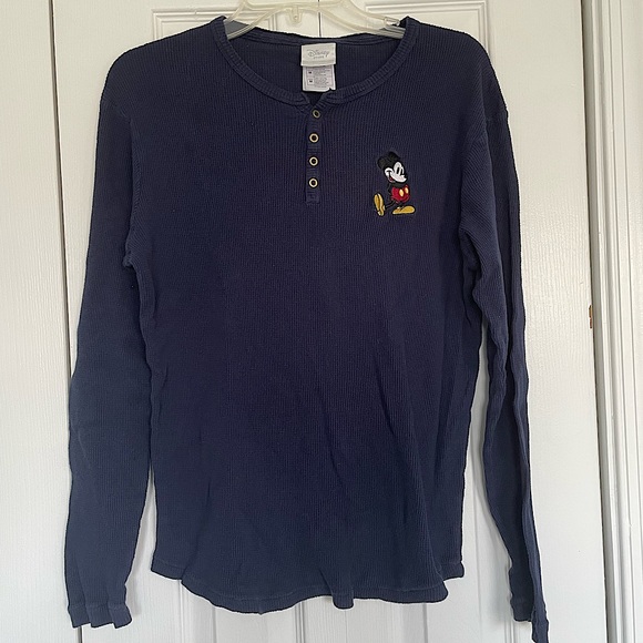 Disney | Shirts | Navy Blue Mickey Mouse Thermal | Poshmark